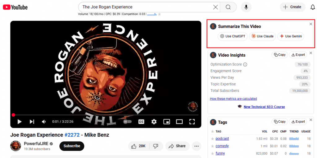 How To Use YouTube Video Summarizer – Keywords Everywhere – Keywords ...